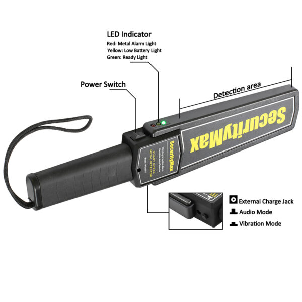 WD190V Hand Held Metal Detector – Reliable Portable Security Scanning ...